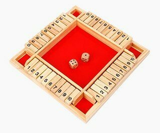 Набор красных бархатных карт для переворачивания с двусторонними цифрами 22x22x1.5см для групповых развлечений и