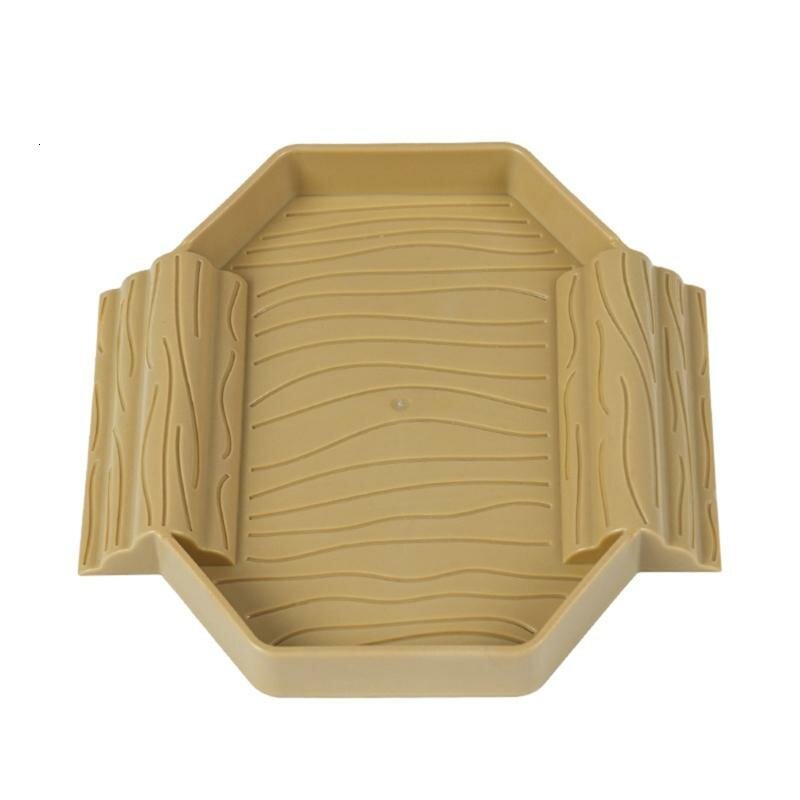 Маленький пластиковый бассейн для черепах, Коричневый желтый