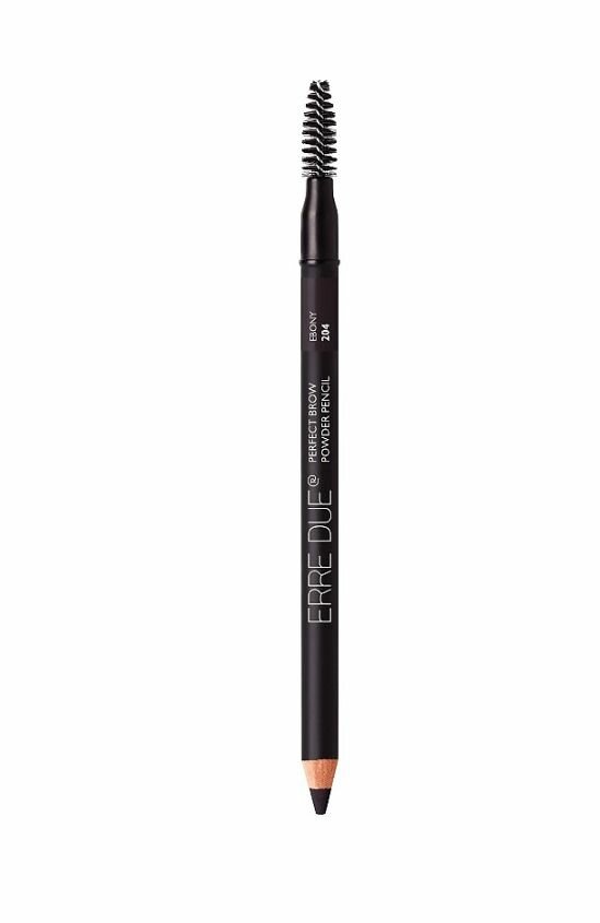 ERRE DUE Карандаш для бровей стойкий Perfect Brow Powder Pencil, № 204 Ebony, 1.19 г