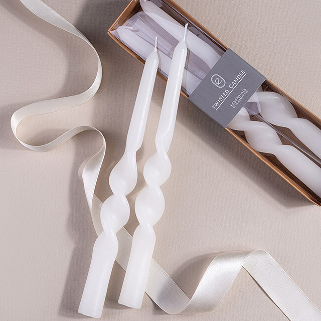 Свечи витые De Mala 23 см, 2 шт, белые, Koopman, CC5070330