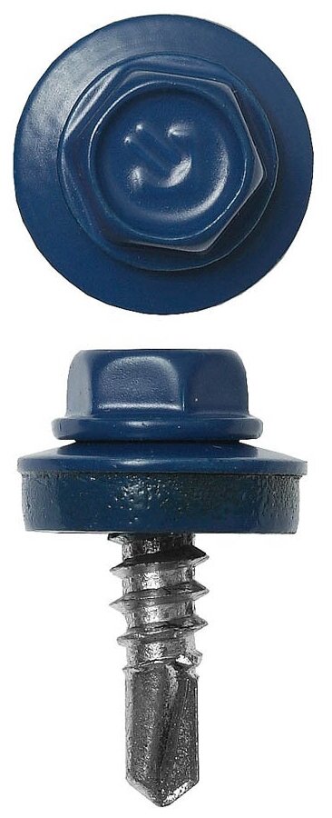 ЗУБР СКМ 5005, 25 х 5.5 мм, синий насыщ, 1800 шт, кровельный саморез, Профессионал (4-300310-55-025-5005)