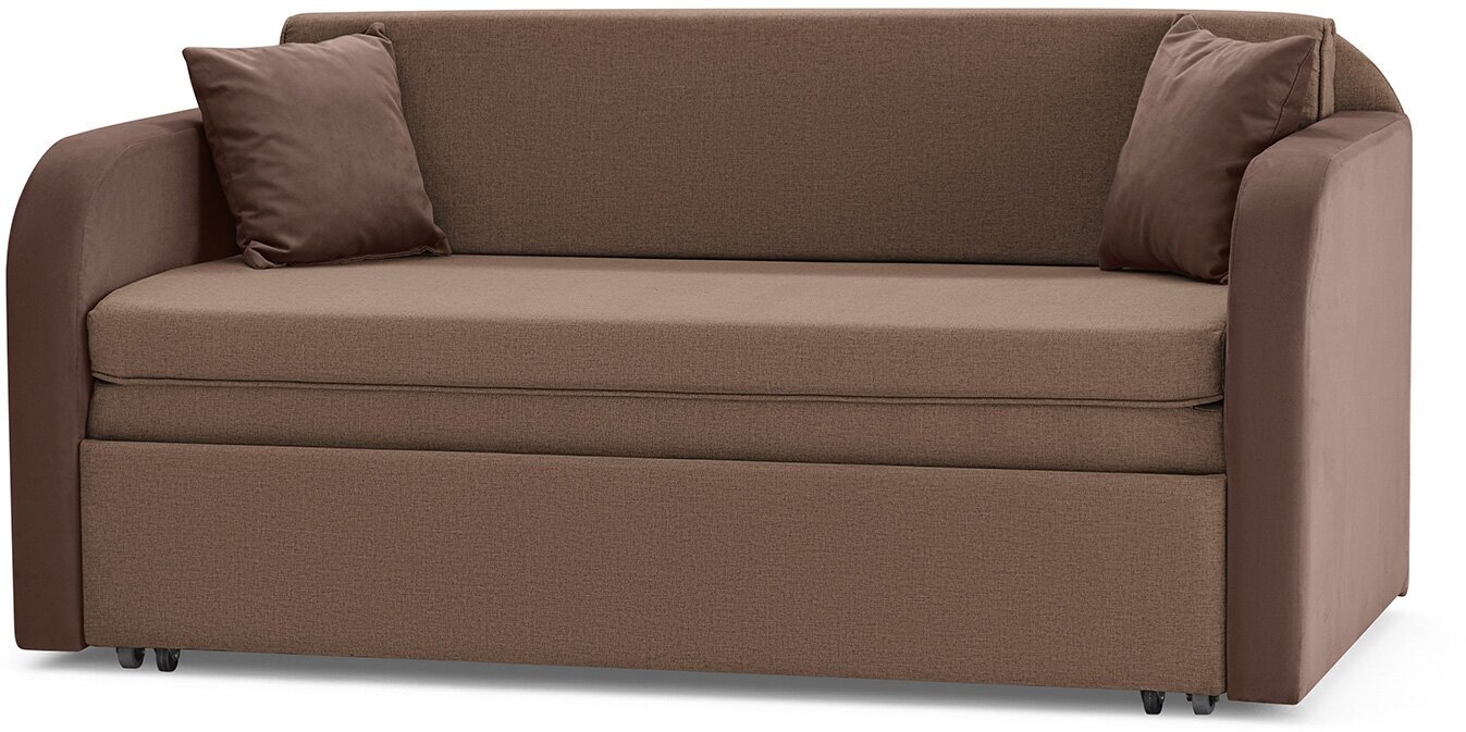 Диван-кровать Hoff Веста прямой, 158х76х81 см, еврокнижка, цвет коричневый