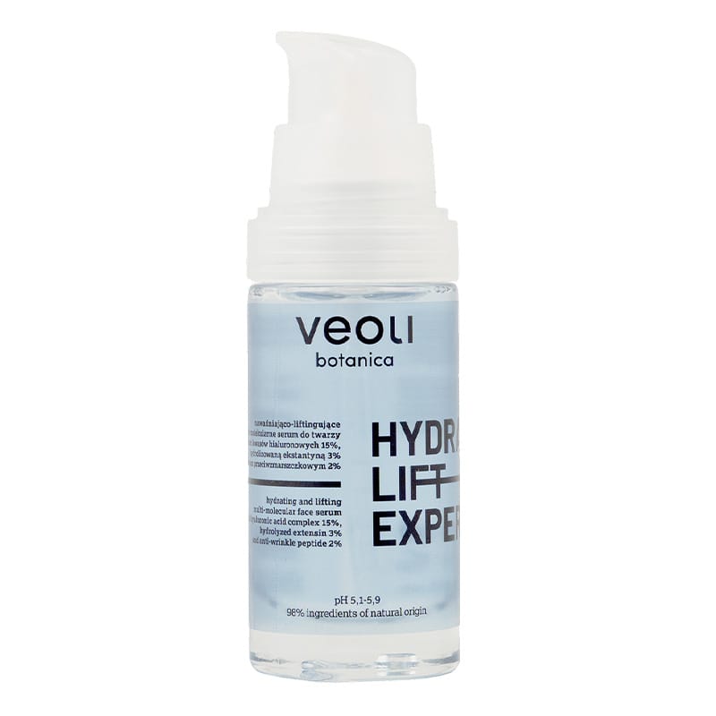 Сыворотка для ухода за кожей Veoli Botanica Hydra Lift Expert Увлажняющая и лифтинговая мультимолекулярная сыворотка для лица 30 мл