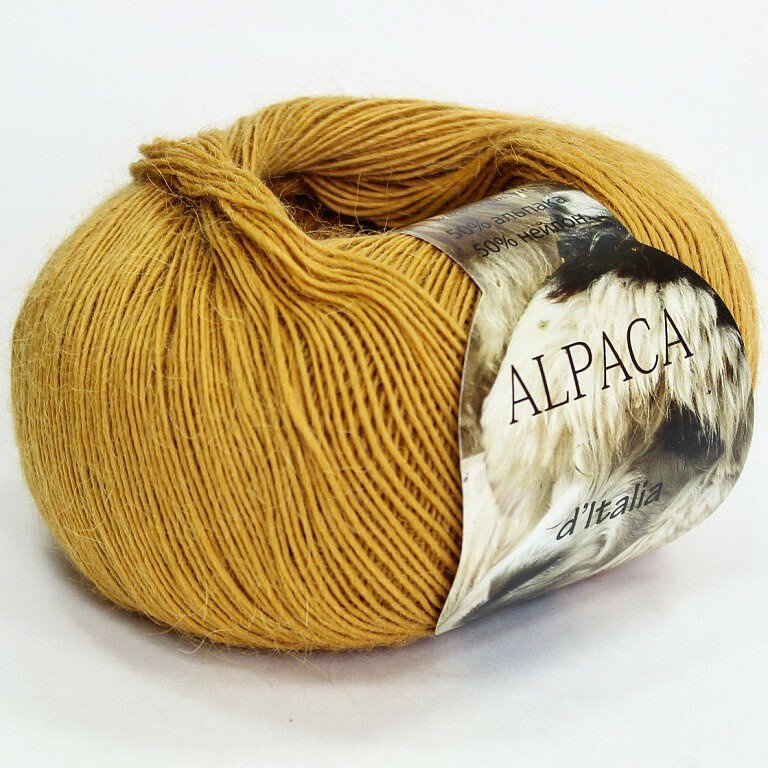 Пряжа Seam ALPACA D’ITALIA 13 золото (5 мотков)