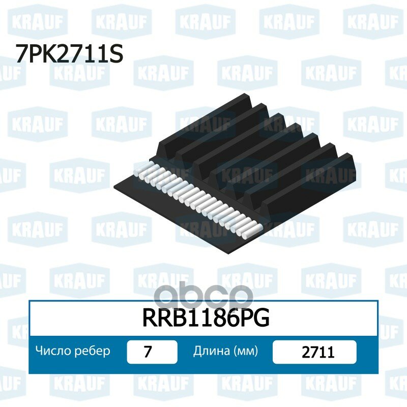 Ремень поликлиновый KRAUF RRB1186PG Krauf арт. RRB1186PG