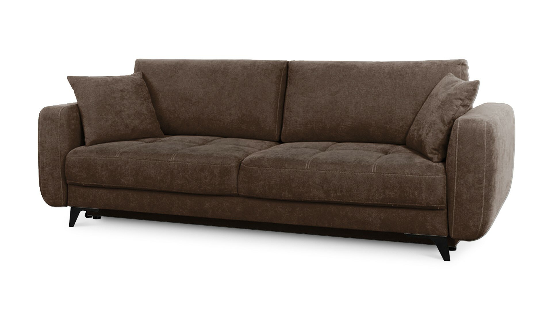 Диван Бербери Лайт Vivaldi 23 NEW 235x103x90 см, коричневый Велюр, еврокнижка Фиеста