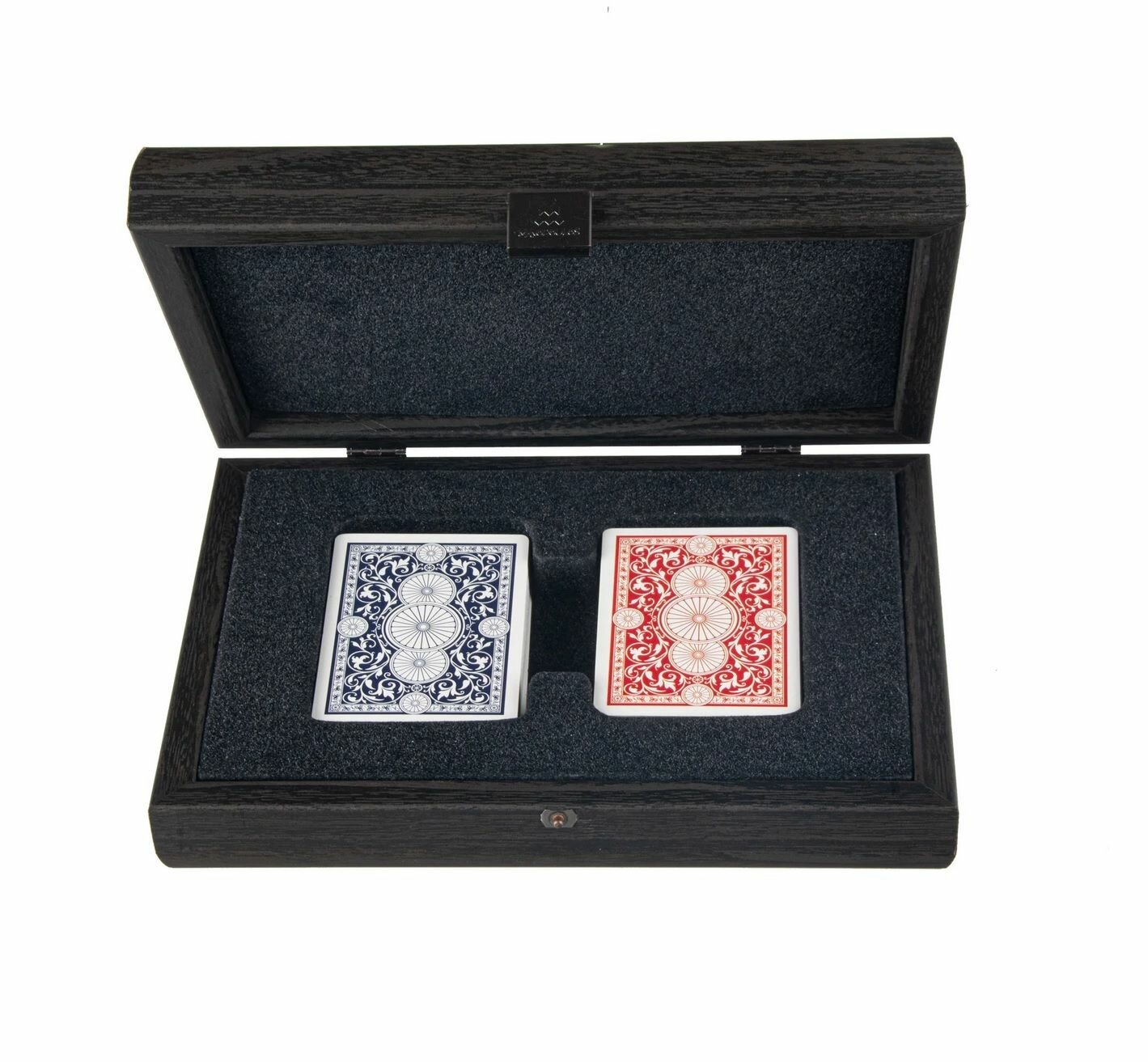 Карты игральные Manopoulos отделка корпуса эко-кожа, цвет темно-серый, 24х17 см