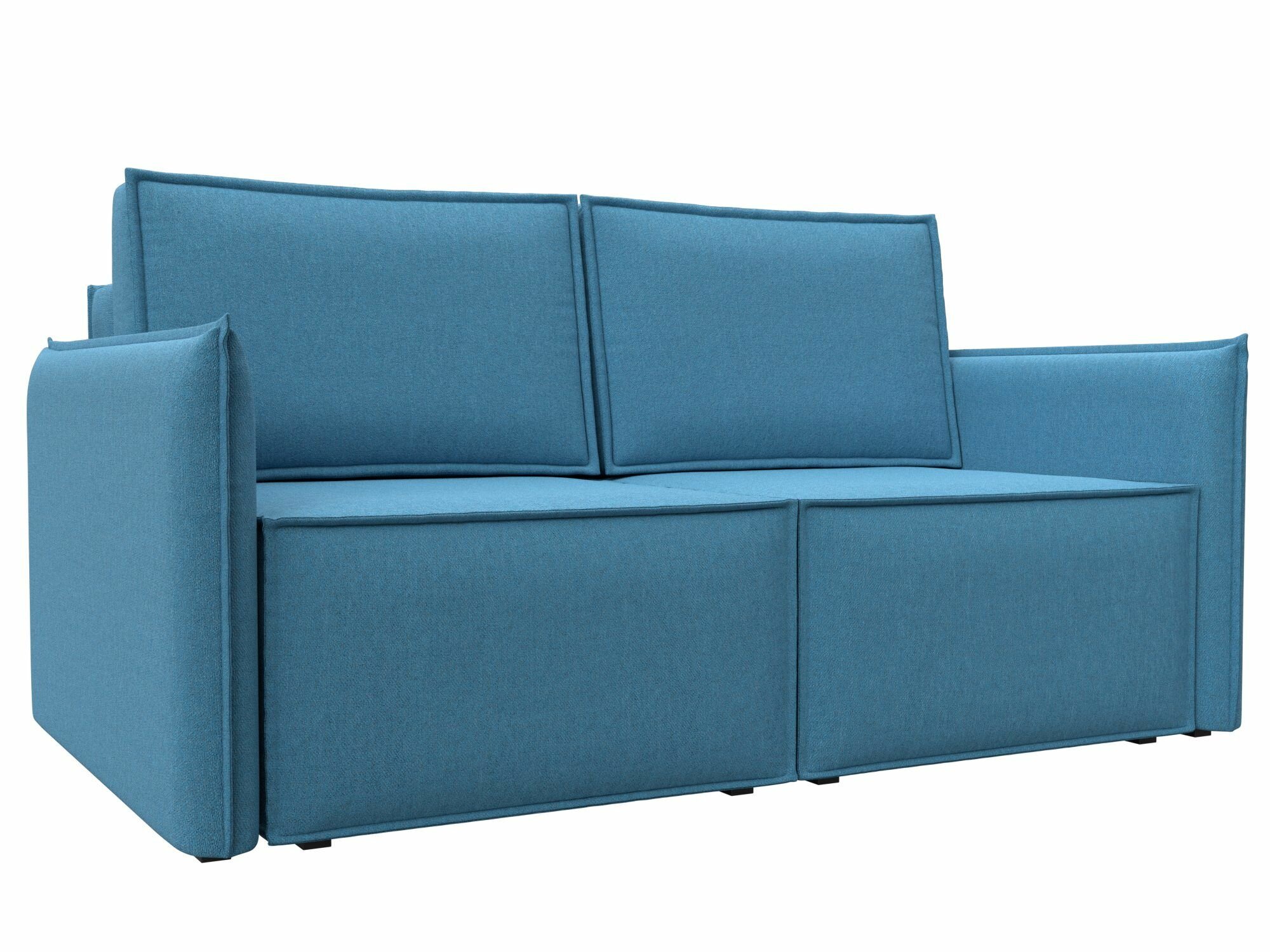 Диван прямой Либерти мини, рогожка, механизм раскладушка, Амур голубой, 159x108x94см. Хит Диванов