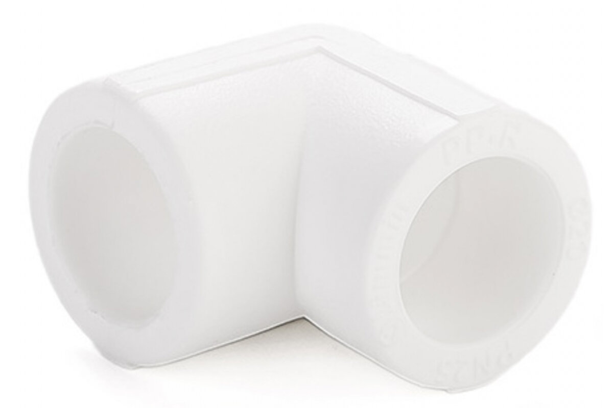 LAMMIN Угольник PPR 90°х75 мм, код Lm31034090075, соединение трубопровода полипропилена