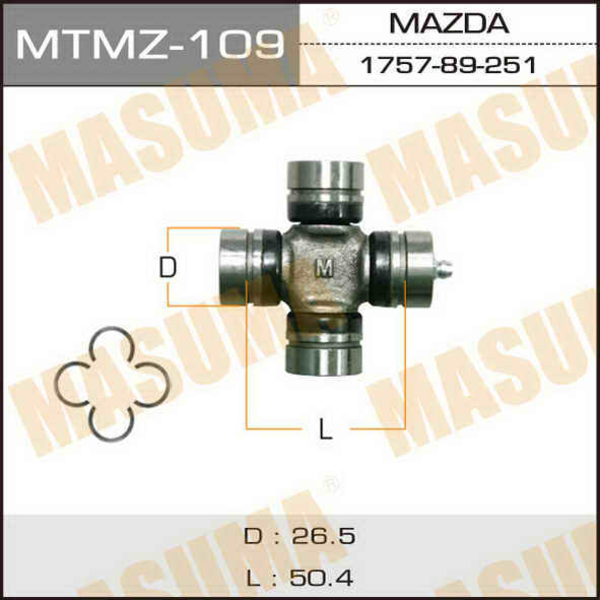 MASUMA MTMZ-109 крестовина карданного вала 26.5х48х71 Mazda (Мазда) b2500, b2600 uf 96-06