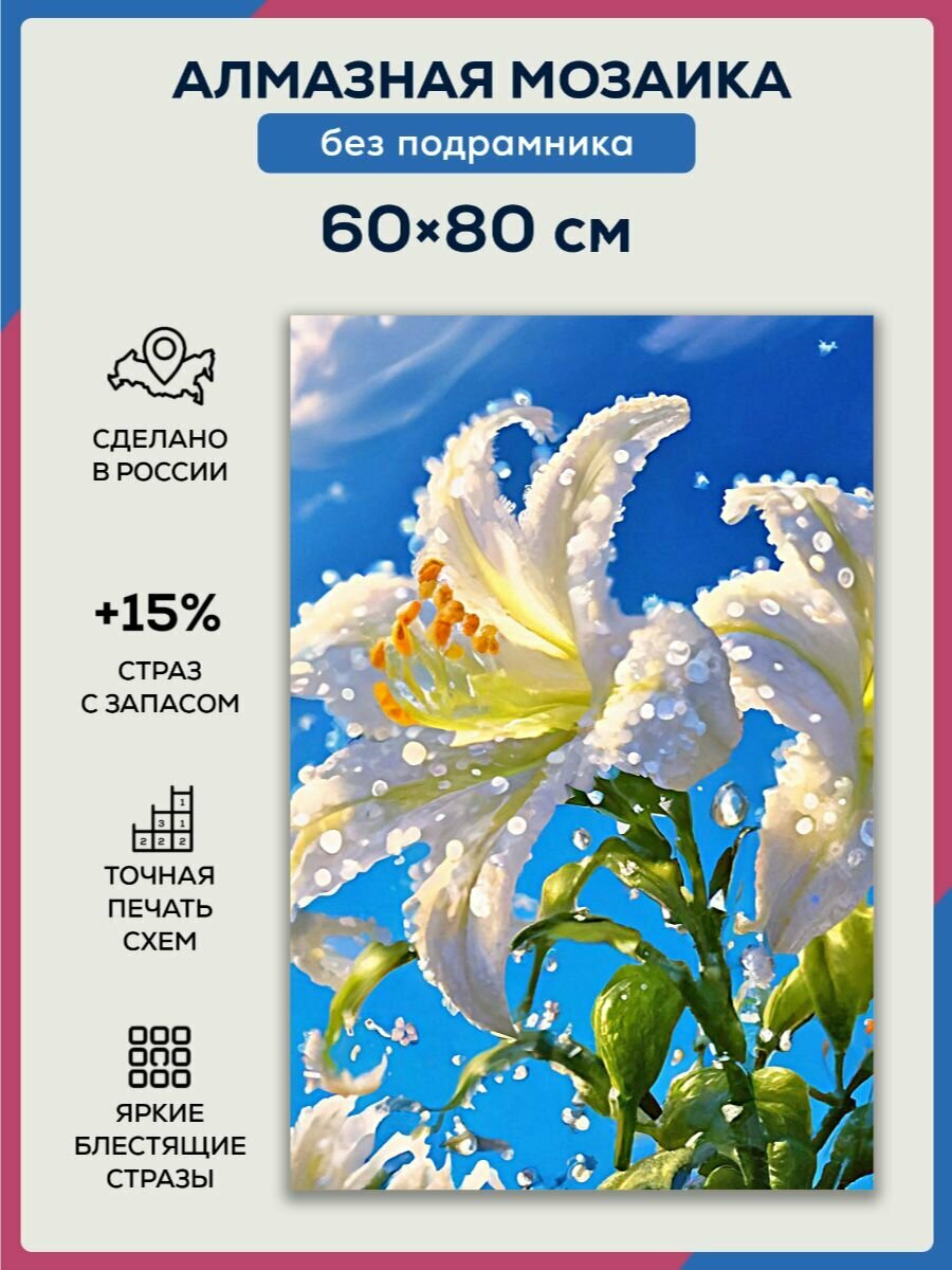 Алмазная мозаика 60x80 Лилия без подрамника