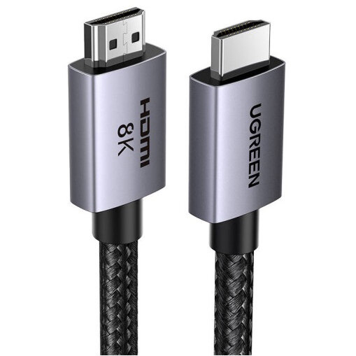 Кабель Ugreen HD171 HDMI 2.1 8K / 60Hz (3 метра) чёрный / серый (25911)