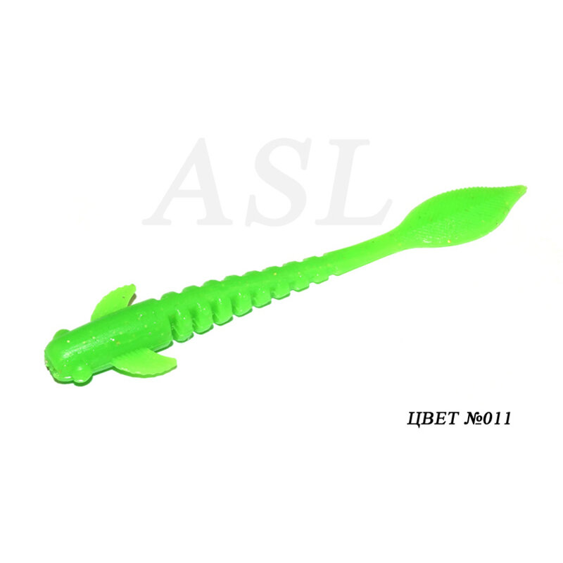 Силиконовая приманка ASL "Вьюн" цвет № 011, L-7,5см (3"), 7шт/уп