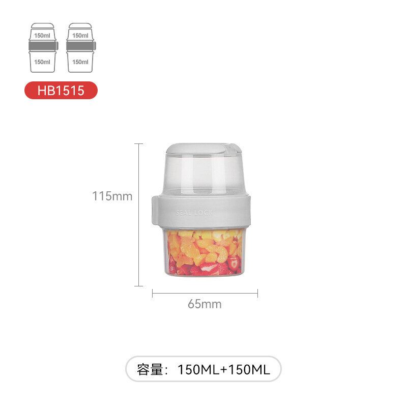 300 мл белый герметичный контейнер для хранения еды, безопасный для микроволновки, для фруктов, салатов и закусок