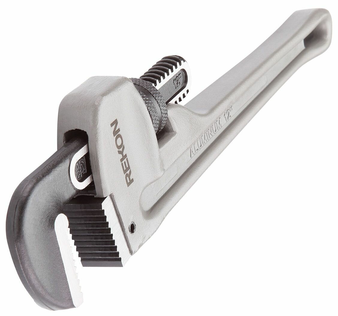 REKON Алюминиевый прямой трубный ключ до 2" (60 мм), длина 12" (300 мм), американского типа