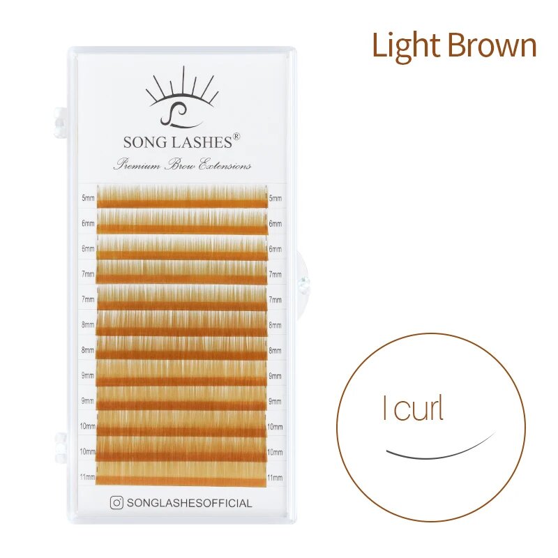 Song Lashes I Curl Light Brown накладные ресницы 12 линий