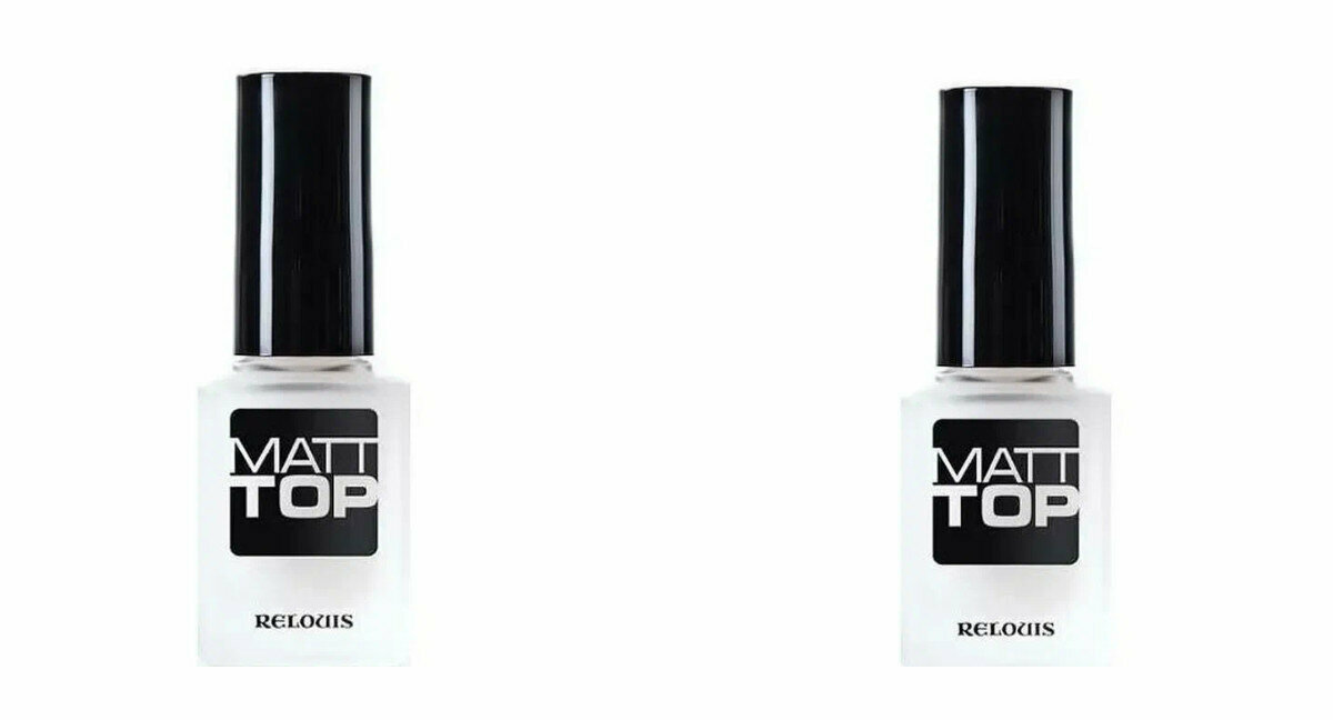 Матовое верхнее покрытие для лака на ногтях Relouis Matt Top, 2 шт.