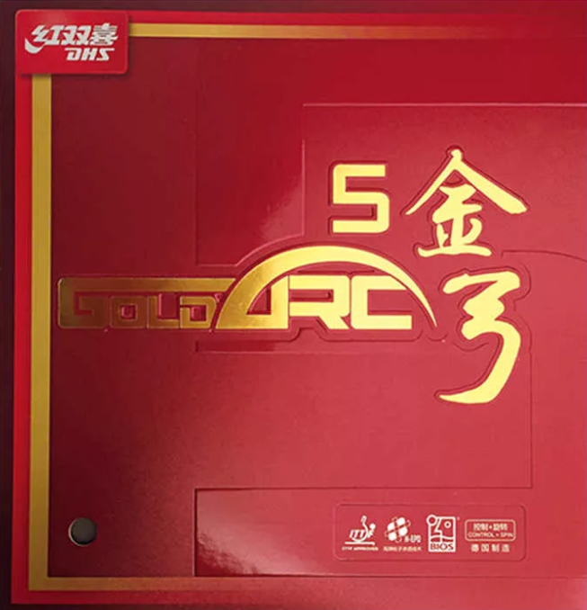 Накладка для ракетки настольного тенниса DHS Goldarc 5 42.5° (Черный, 2.0)