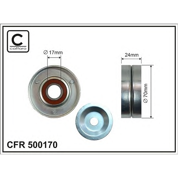 CAFFARO 500170 (06C903133C) ролик без натяж-ля