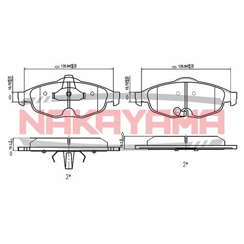 Колодки тормозные дисковые Nakayama HP8306NY