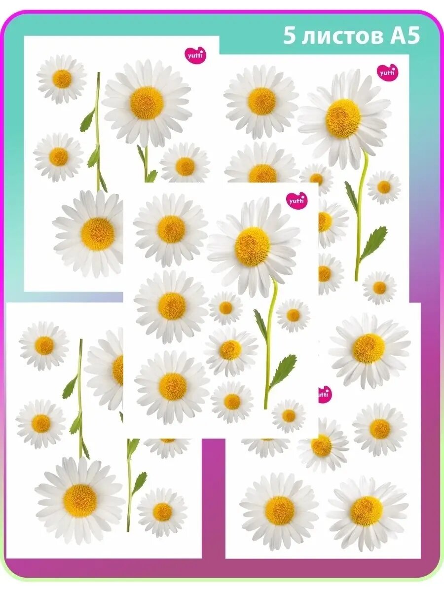 Наклейки интерьерные декор цветы на холодильник стену