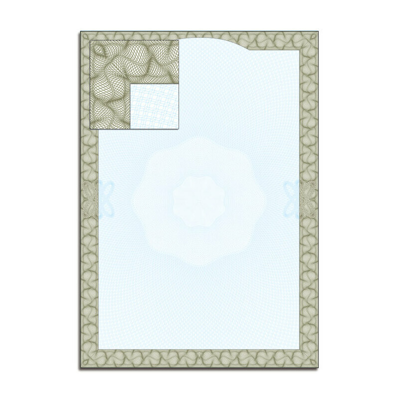 SET-09 - Бланки для сертификатов, дипломов, грамот, А4, верже, 100 гр, 10 листов