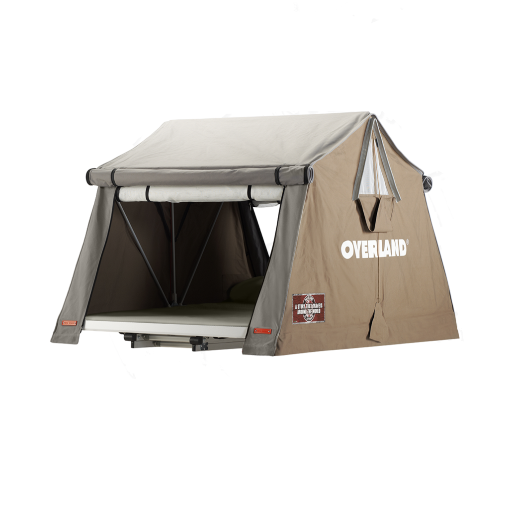 Палатка на крышу автомобиля AUTOHOME OVERLAND LARGE, тент песочный, лестница 220 мм