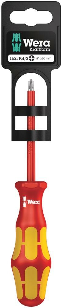 162 i PH/S VDE SB Отвёртка диэлектрическая PlusMinus, # 1 x 80 мм Wera WE-100019