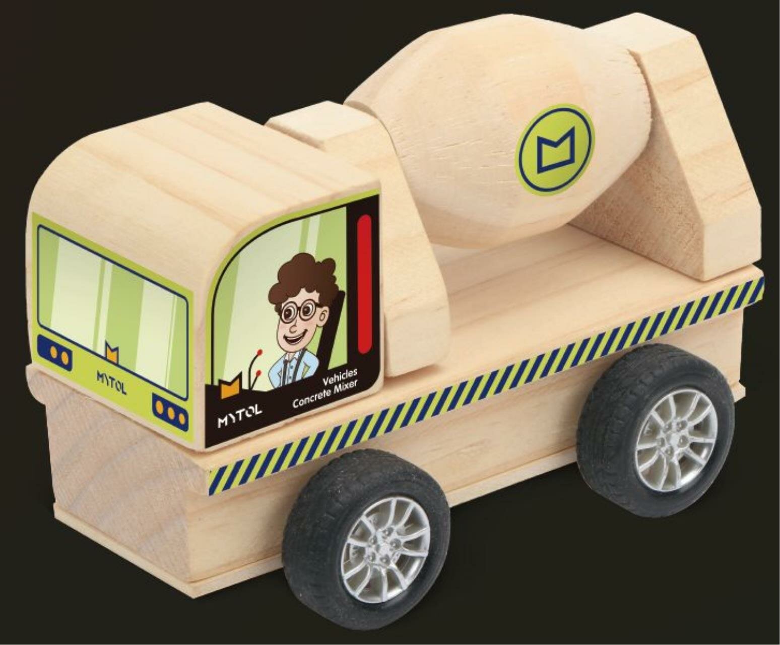 Конструктор деревянная машинка Бетономешалка, MYTOL WZ303, возраст 5+