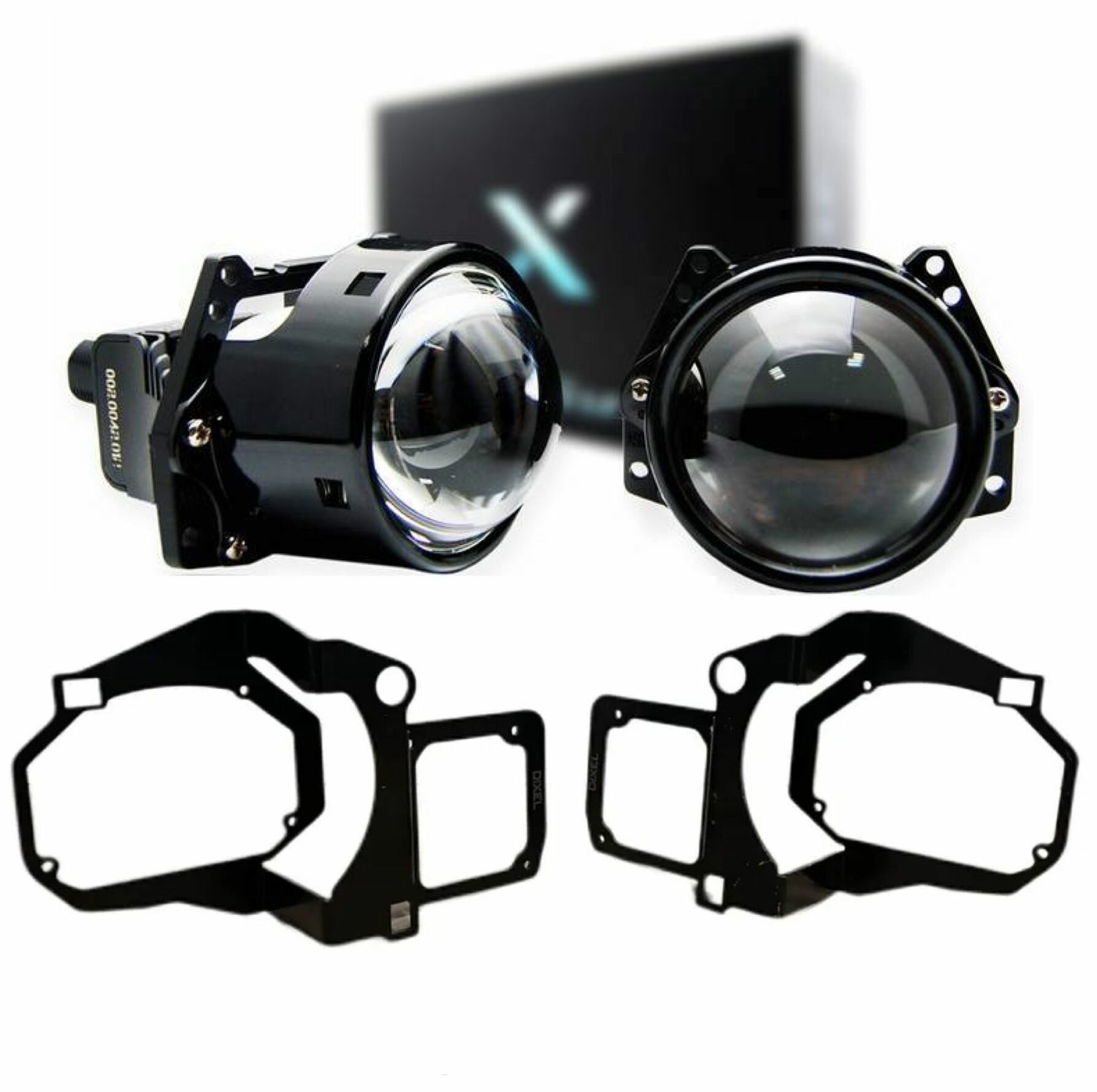 Светодиодные линзы на Kia Ceed 1 рест. 2010-2012. Билед для Киа Сид (холодный свет 5000к)