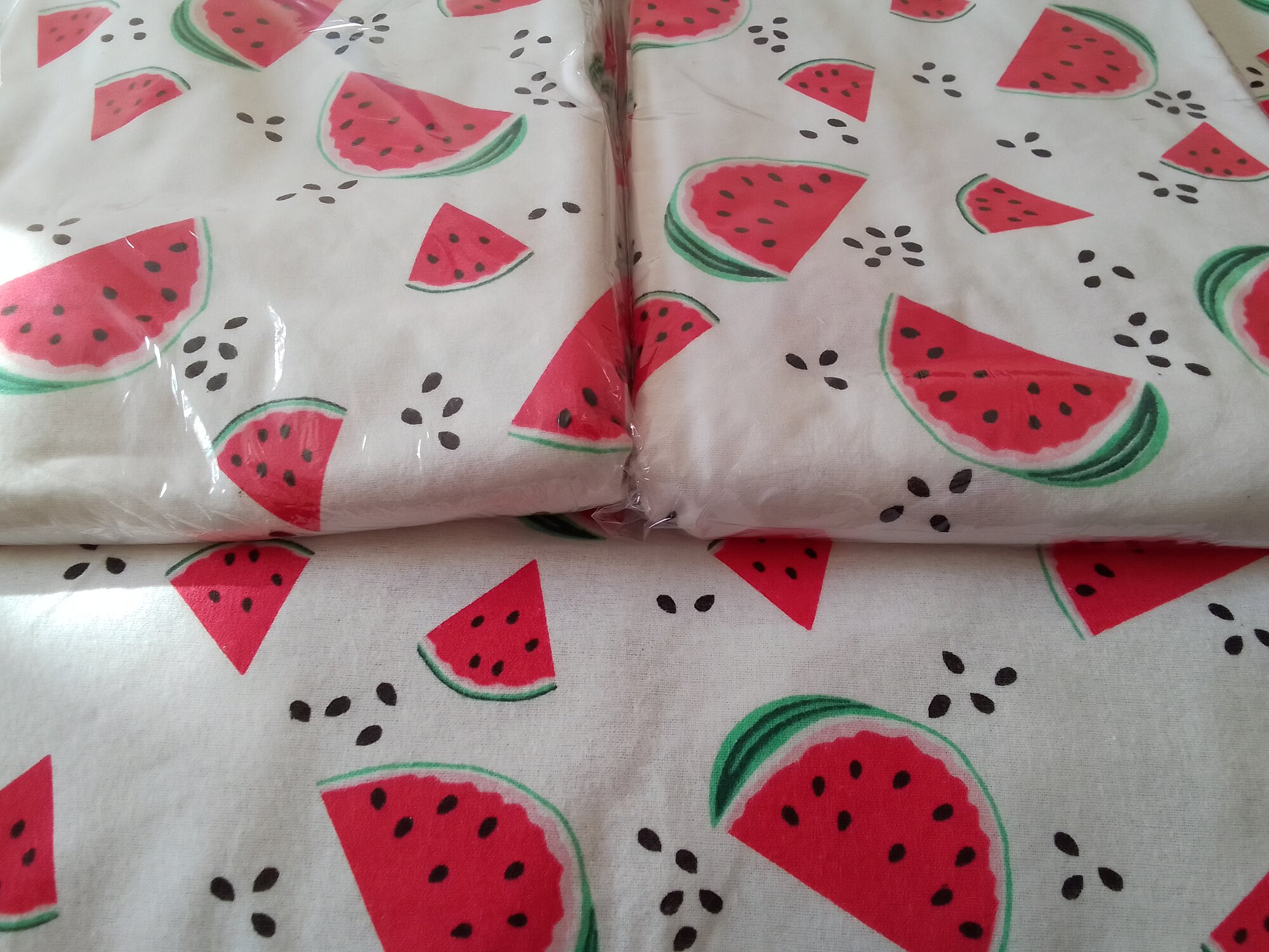 Простыня стандартная, Фланель Арбузы, 120x150 см