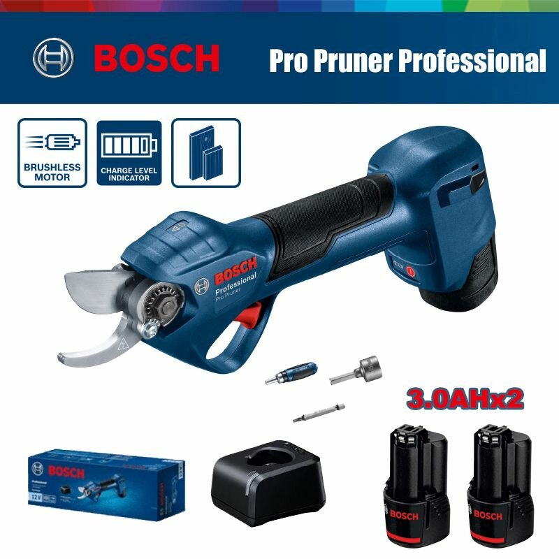Bosch Pro Pruner 12 В Аккумуляторные секаторы С 2 аккумулятором 3,0 Ач