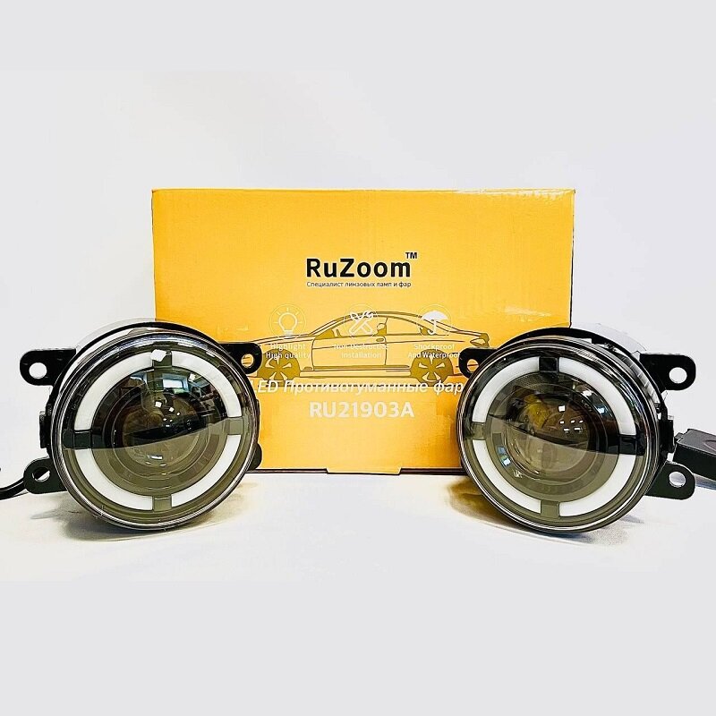 Прoтивoтумaнные фары RuZoom Ford, Renault, Mitsubishi, Веста 30W (RU21903А)
