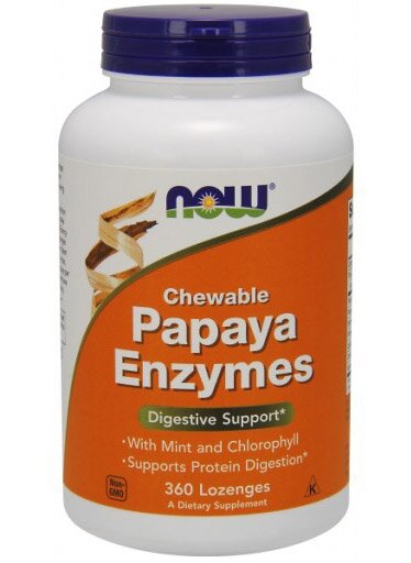 NOW Papaya Enzyme (360 жевательных таблеток)
