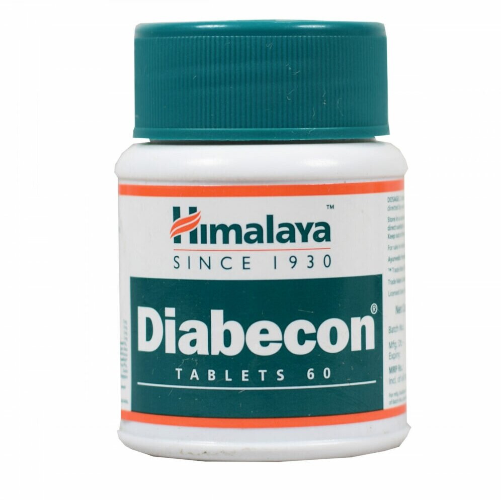 Таблетки Himalaya "Diabecon", лечение диабета, аюрведические, 60 штук