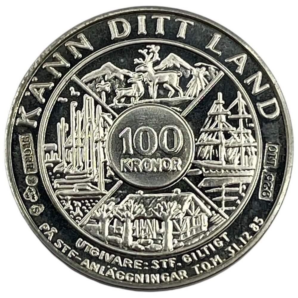 Швеция, Туристическая ассоциация 100 крон 1985 г. (Знай свою страну)