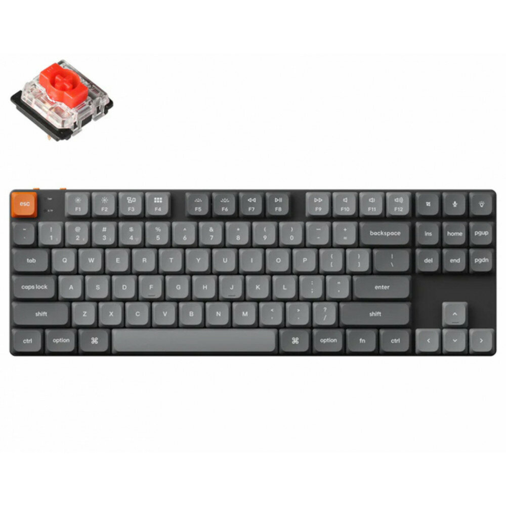 Клавиатура Keychron K1 Max QMK/VIA Wireless RGB Backlight Hot-Swappable (Low Profile Gateron Mechanical Red Switch)