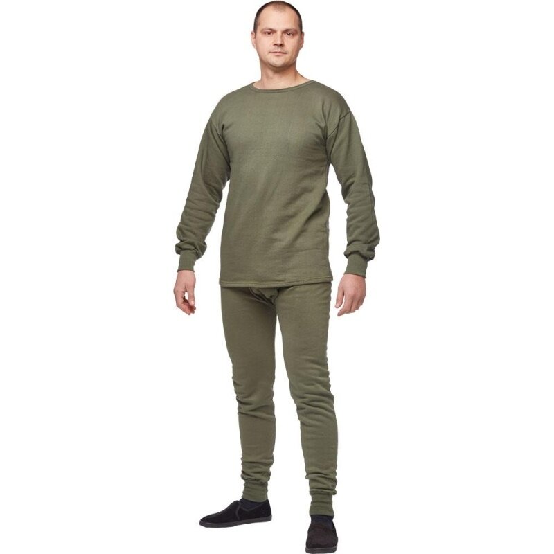 Белье нательное КНР трикотажное, летнее, цвет олива, размер 64-66, на рост 170-176