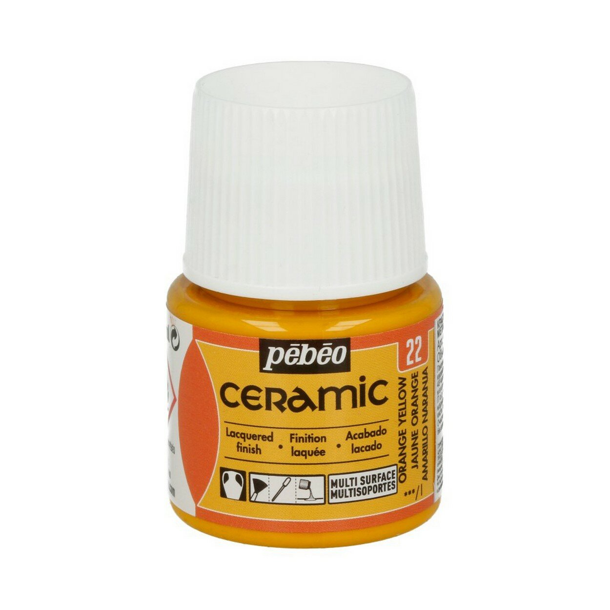 Краска по керамике и металлу Ceramic 45 мл цв. желто-оранжевый