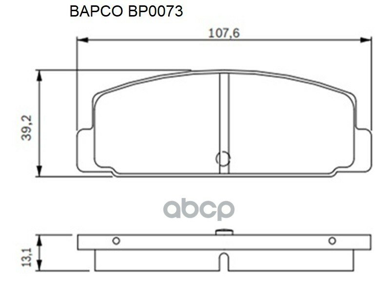 Колодки тормозные дисковые задние, комплект, шт BAPCO арт. BP0073