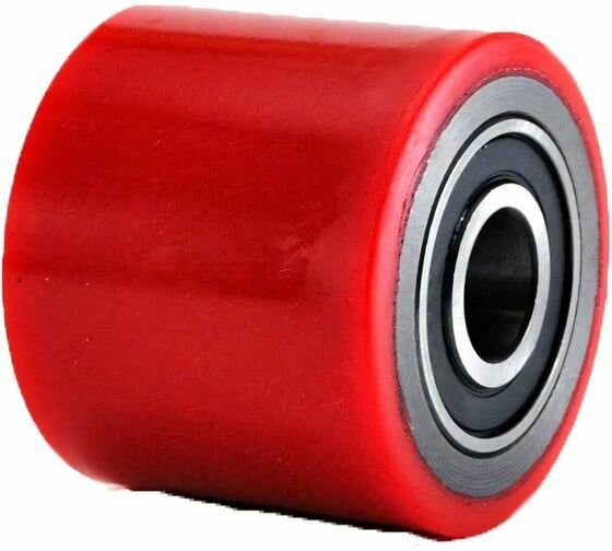 Колесо красное б/г полиуретановое без кронштейна малое для рохли (70х60 мм) MFK-TORG 104070-60