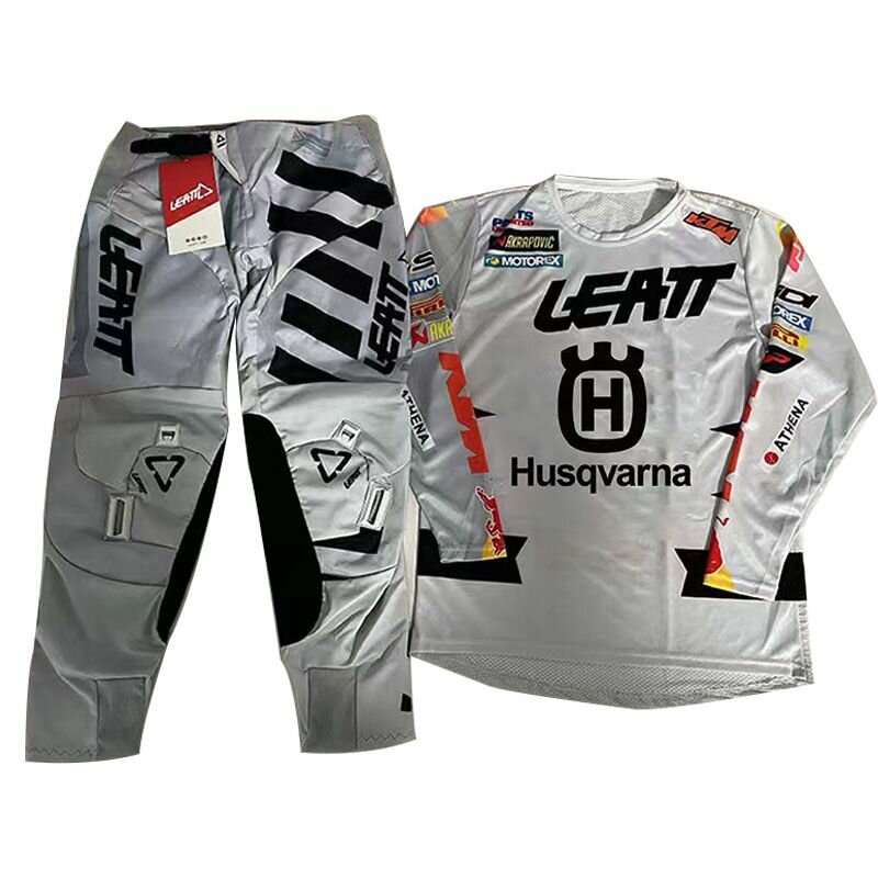 Новый 2023 LEAT Husqvar гоночный костюм мотокросс Джерси и штаны MX ATV Dirt Bike Gear Set мотоциклетная одежда mtb enduro