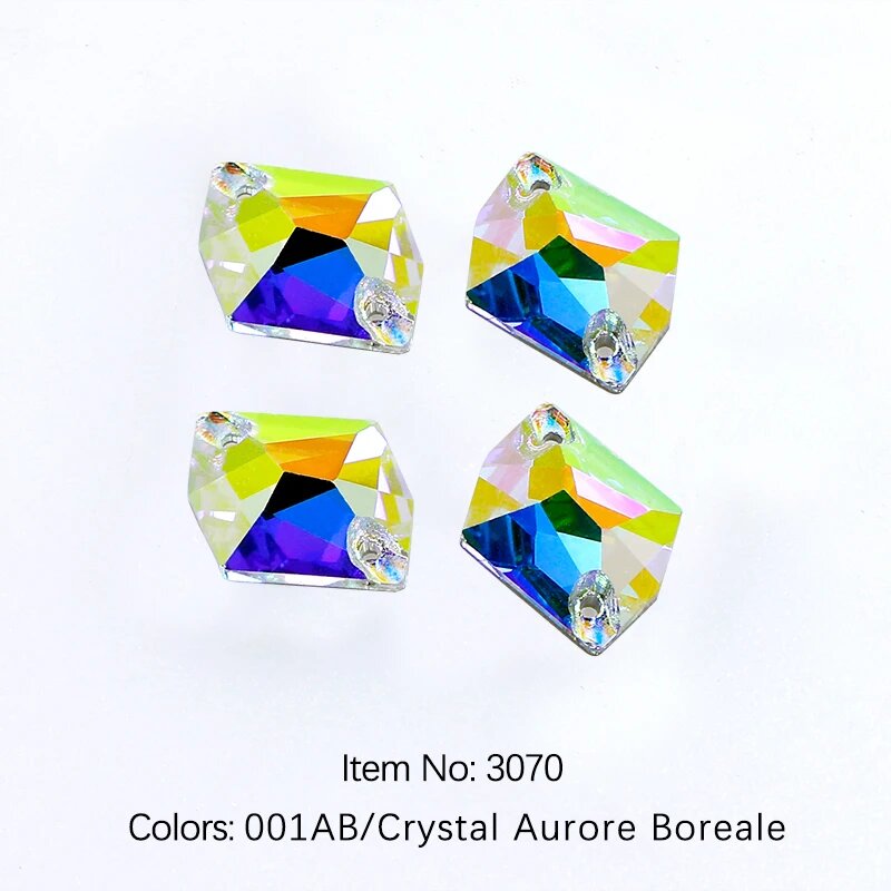 Стеклянные кристаллы для пошива 14X11-28PCS, Crystal AB 130