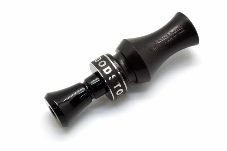 Манок духовой на утку акриловый Stickhunt ArtCalls Woodstock Черное африканское дерево 1 лепесток Серебристый