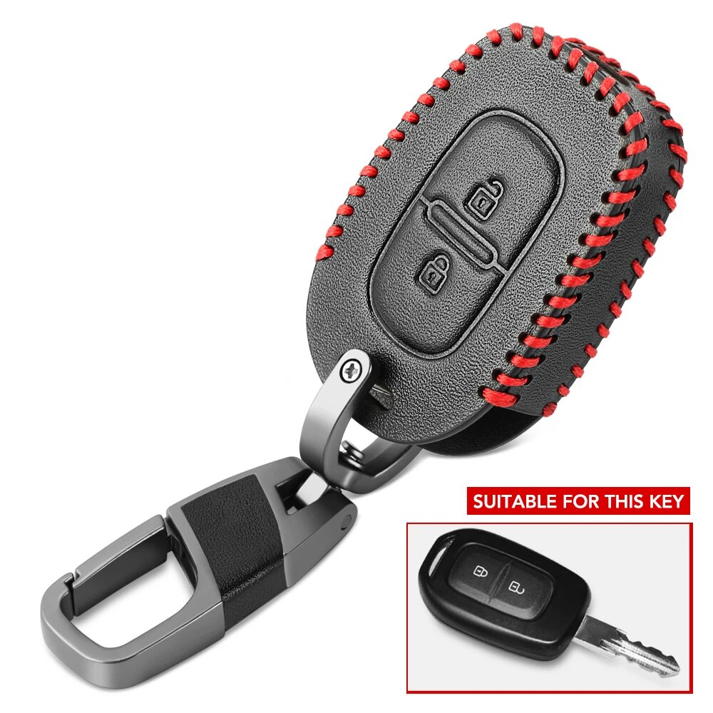Кожаный чехол для ключей Dacia Sandero Stepway Logan Duster для Renault Duster Dokker Logan Stepway Clio 5 SS2 Renault TWingo Cover