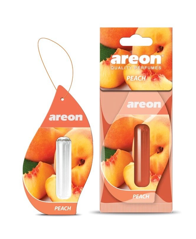 Ароматизатор на зеркало Areon Liquid жидкий Peach персик 5 мл