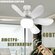 Люстра-вентилятор, LED, 40 Вт, IP18, E27, теплый белый свет, 3 режима, пульт ДУ