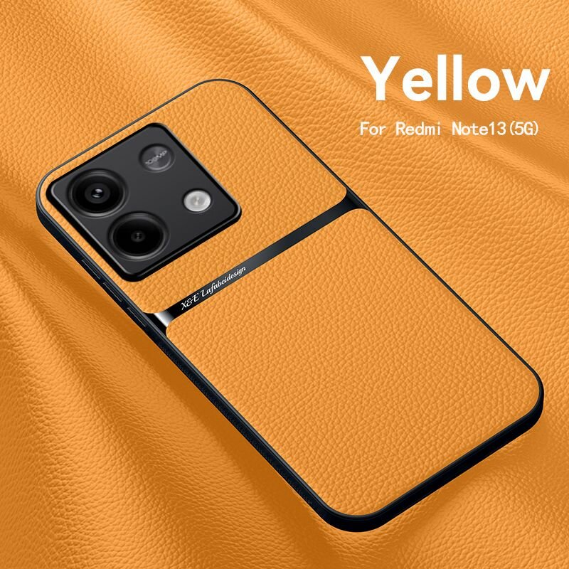 FASNYA Чехол для Redmi Note 13 5G /чехол-Кожа на Редми Ноут 13 5G Чехол для телефона с защитой камеры магнитный автомобильный держатель