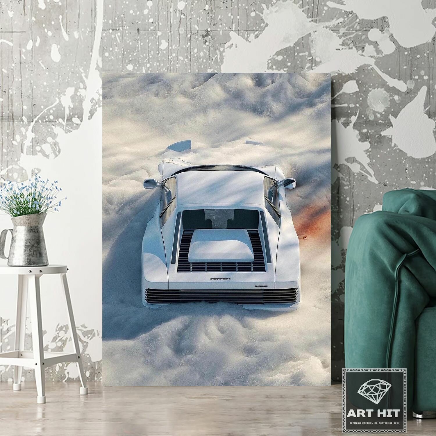 Постер на стену авто, картина на холсте, 60х80 см.