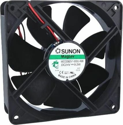Вентилятор осевой SUNON MEC0382V1-000U-A99 24В DC 120x120x38мм подшипник Vapo 234,4куб. м/ч 48дБА, 1шт